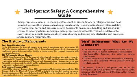 Refrigerant Safety A Comprehensive Guide Sensor One Stop The Best