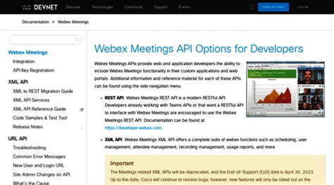 Meetings Api Webex Cisco Developer And DevNet AP Meetings