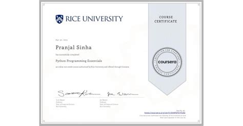 pranjal sinha on linkedin completion certificate for python