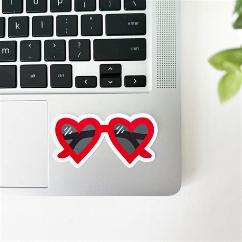 Heart Sunglasses Sticker Etsy