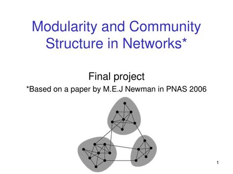 Ppt Modularity And Community Structure In Networks Powerpoint