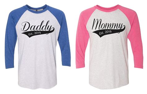 Gender Reveal Mommy Daddy Shirts Custom Mommy Daddy Baseball Etsy
