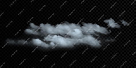 透明な背景のベクトル雲 プレミアムベクター