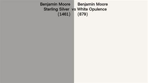 Benjamin Moore Sterling Silver Vs White Opulence Side By Side Comparison