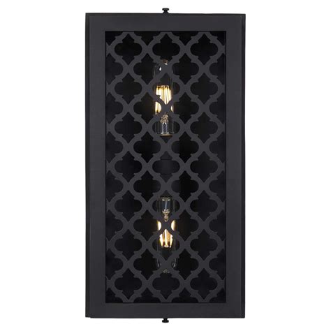 Contemporary Modern Rectangular Exterior Wrought Iron Lantern W