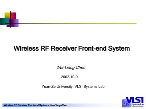 Ppt Wireless Rf Receiver Front End System Powerpoint Presentation Free Download Id 4599373