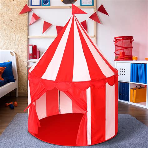 Ribbonlic Circus Tent Red Floor Play Circus Tent Large Playhouse Castle