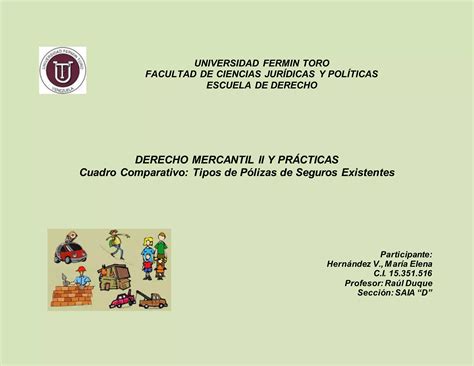 Derecho Mercantil Cuadro Comparativo Tipos de Pólizas PPT