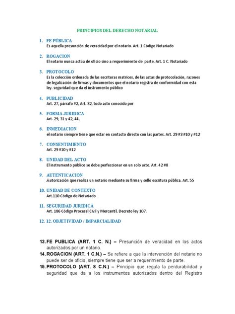 Principios Del Derecho Notarial Pdf Derecho Civil Common Law