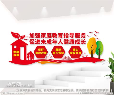 家庭教育指导服务站文化墙设计图 展板模板 广告设计 设计图库 昵图网