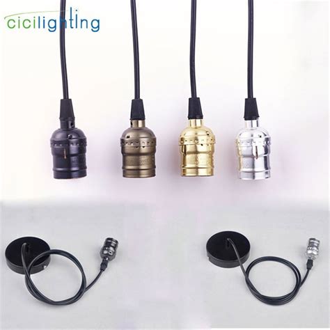 Vintage Hardwired E27 Base Socket 110cm Wire Pen Grandado