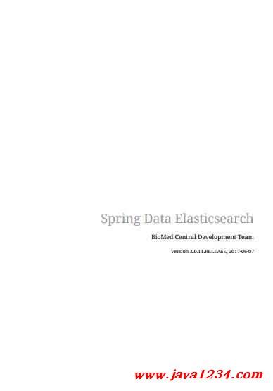 spring data elasticsearch reference pdf 下载 java知识分享网 免费java资源下载