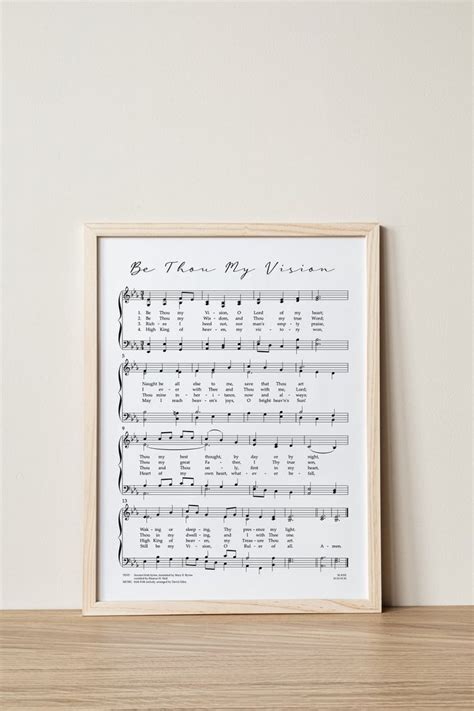 Be Thou My Vision Hymn Print Vintage Sheet Music Printable Etsy