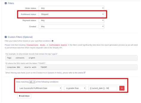 how do i filter my shopify orders based on fulfillment date highview