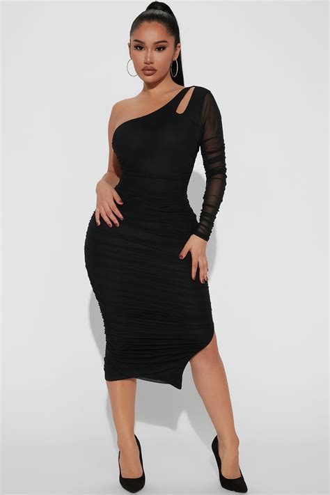 Selene Mesh Maxi Dress Black Fashion Nova