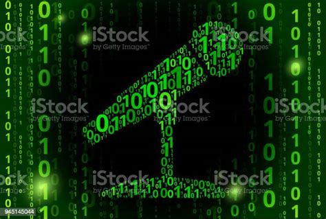 Microphone Binary Code Vector Pattern Background Stock Illustration