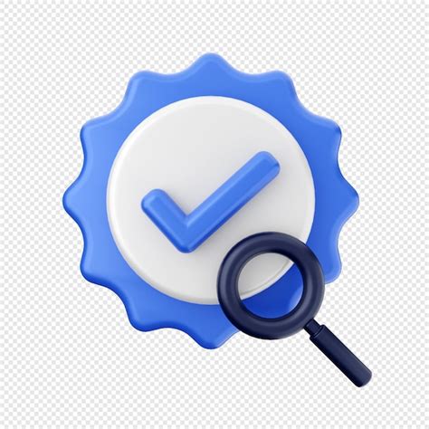 Premium Psd 3d Verification Icon Illustration Render