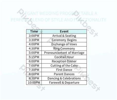 Elegant Wedding Program Table A Perfect Blend Of Style And
