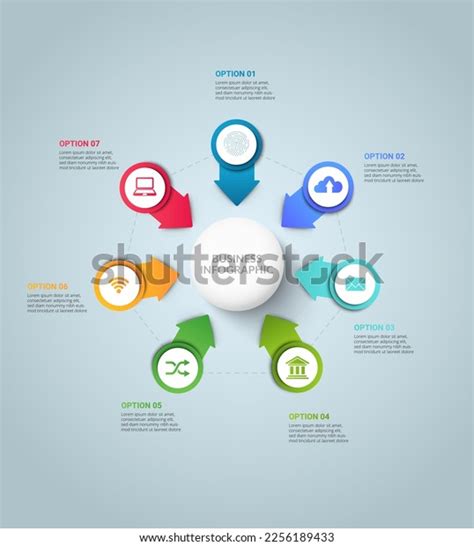 Vector Circle Infographic Cycle Diagram Graph Stock Vector Royalty Free 2256189433 Shutterstock