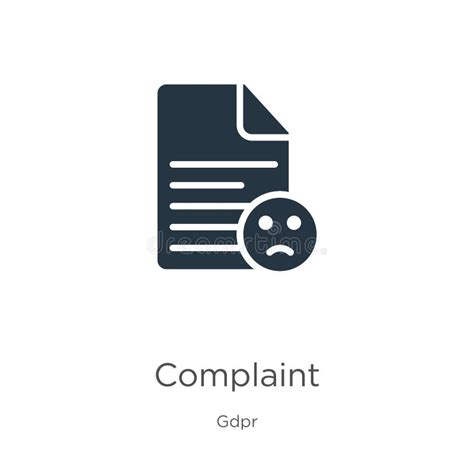 投诉图标矢量 白色背景中突显的gdpr系列时髦的平面投诉图标 矢量插图可以是 向量例证 插画 包括有 法律 图标 164831664