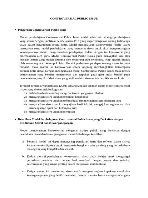 Controversial Public Issue Pdf