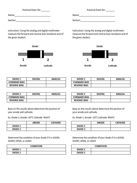 Practical Diode Pdf
