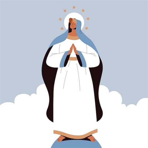 Premium Vector Flat Immaculate Conception Illustration