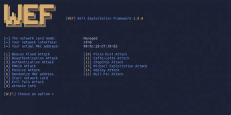 Offensive Security Tool WEF WiFi Exploitation Framework Black Hat