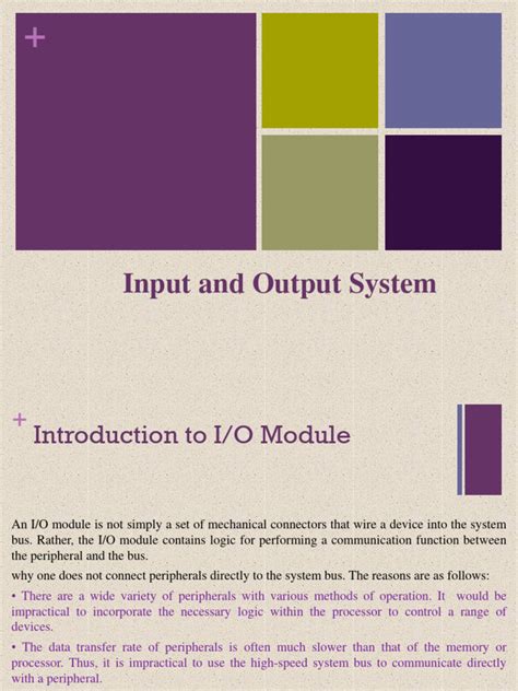 unit 5 input and output systems pdf