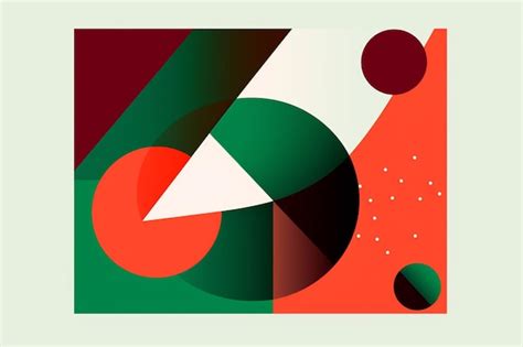 Premium Ai Image Abstract Geometric Design With A Green Generative Ai