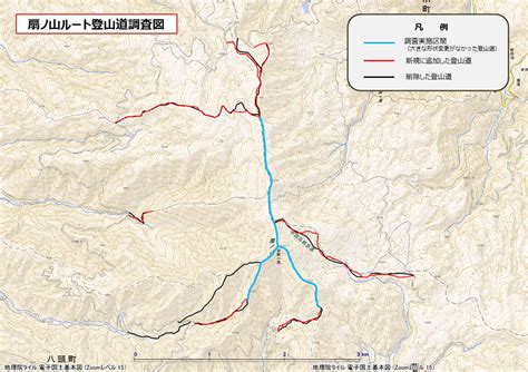 扇ノ山ルート 国土地理院