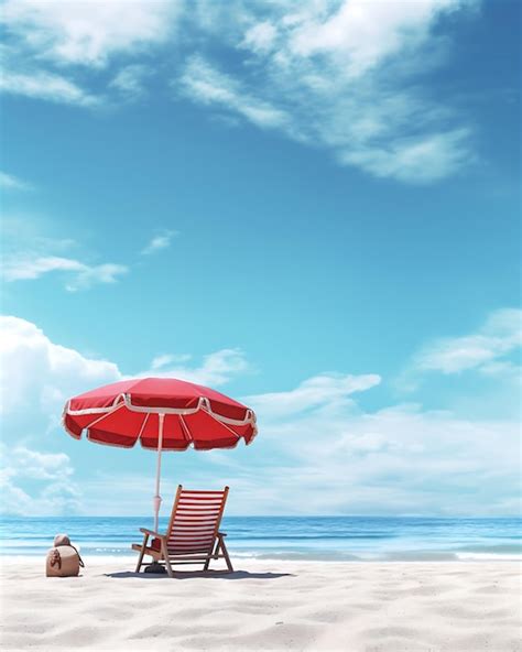 Young Beauty Woman With Perfect Body In Red Bikini Lying On Beach