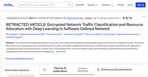 Retracted Article Encrypted Network Traffic Classification And Resource Allocation With Deep