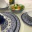 Jogo Pratos Sobremesa Melamina Linha Azulejo Un Salik Casa Canto