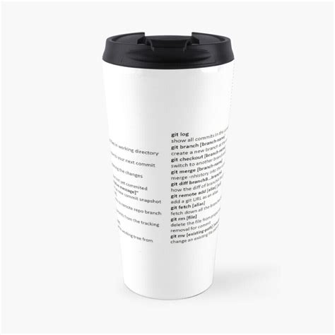 Insulated Travel Coffee Mug The Git Cheat Sheet Stainless Steel Cup Tumbler 17oz On Onbuy