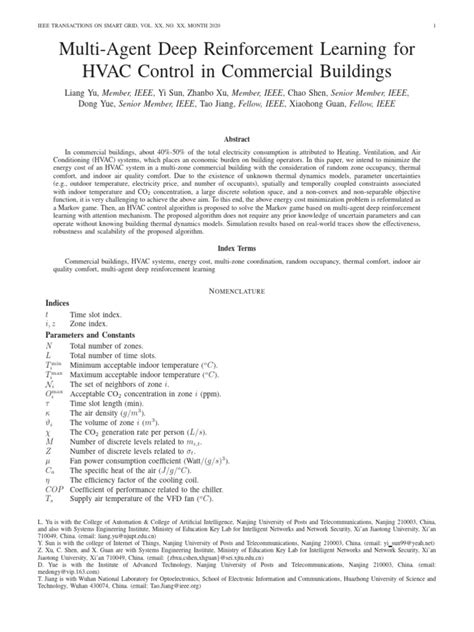 Multi Agent Deep Reinforcement Learning For Hvac Control In Commercial Buildings Pdf