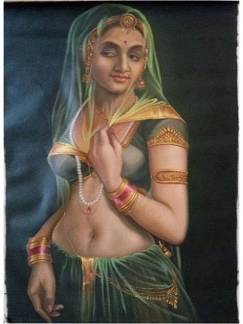 Maharashtrian Lady Oil On Canvas By Jai Prakash Verma Exotic
