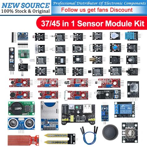45 In 1 เซนเซอร์โมดูล Starter Kit ดีกว่า 37in1 Sensor Kit 37 In 1