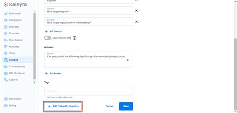 Create Follow Up Questions