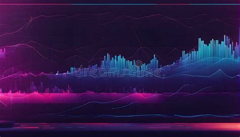 dynamic graph with fluctuating data points in vibrant colors stock