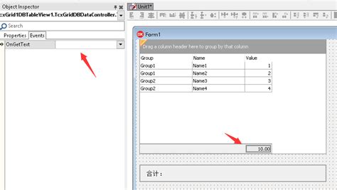 Cxgrid 实例之获取合计栏的值 Delphi学习大师 Delphi教程 视频教程 文档大全