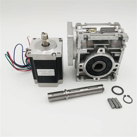 Ratio 301 Turbine Worm Gearbox Geared Stepper Motor L76mm Nema23 3a Rv30