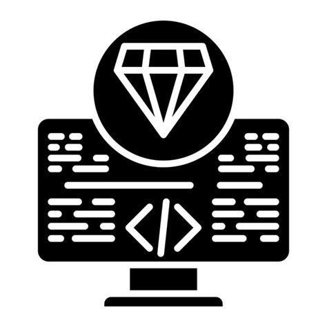 Premium Vector Valuable Software Glyph Solid Black Illustration