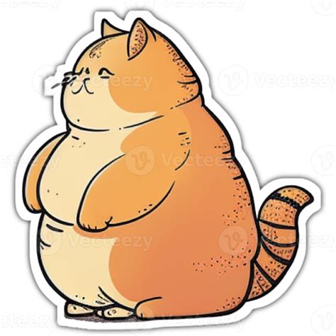 Cute Fat Cat 20842213 Png