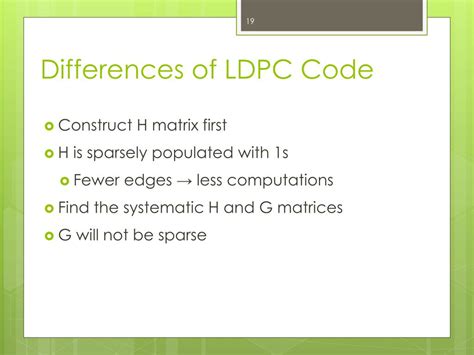 Ppt Low Density Parity Check Ldpc Code Implementation Powerpoint Presentation Id6214289