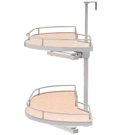 REV A SHELF INC Girasolo 18 Left Door Two Tier Blind Corner Organizer Maple Rev A Shelf 587 18 LMP