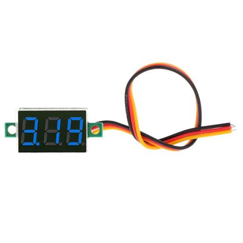 036 Dc 0 100v 3 Bits 3 Cables Voltímetro Digital Grandado