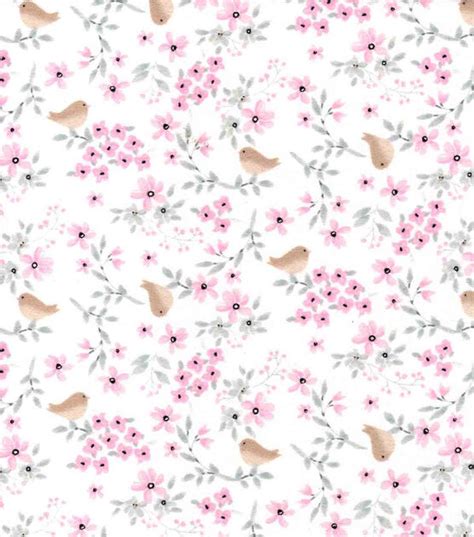 Hazel Floral Bird Nursery Flannel Fabric Joann