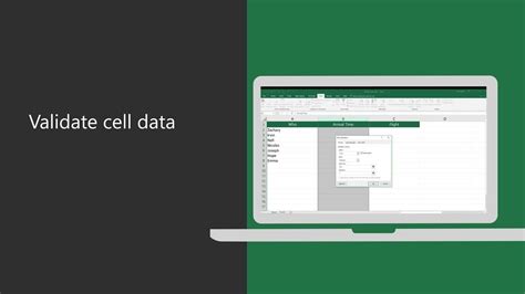 How To Validate Cell Data In Microsoft Excel Youtube