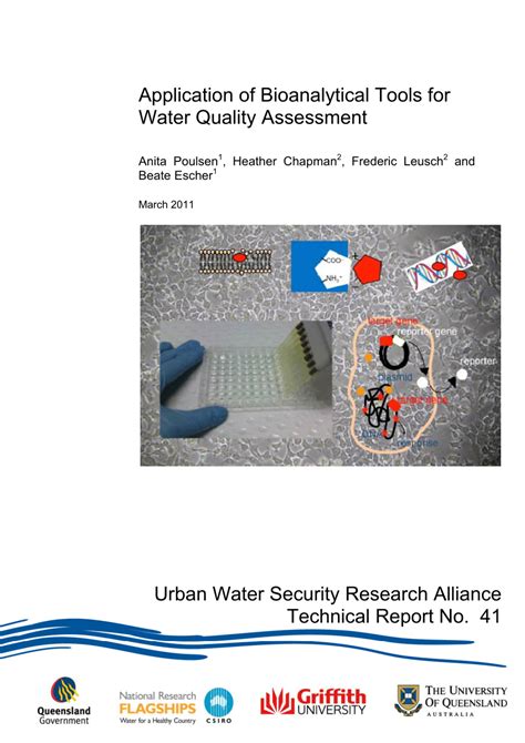 Pdf Application Of Bioanalytical Tools For Water Quality Assessment